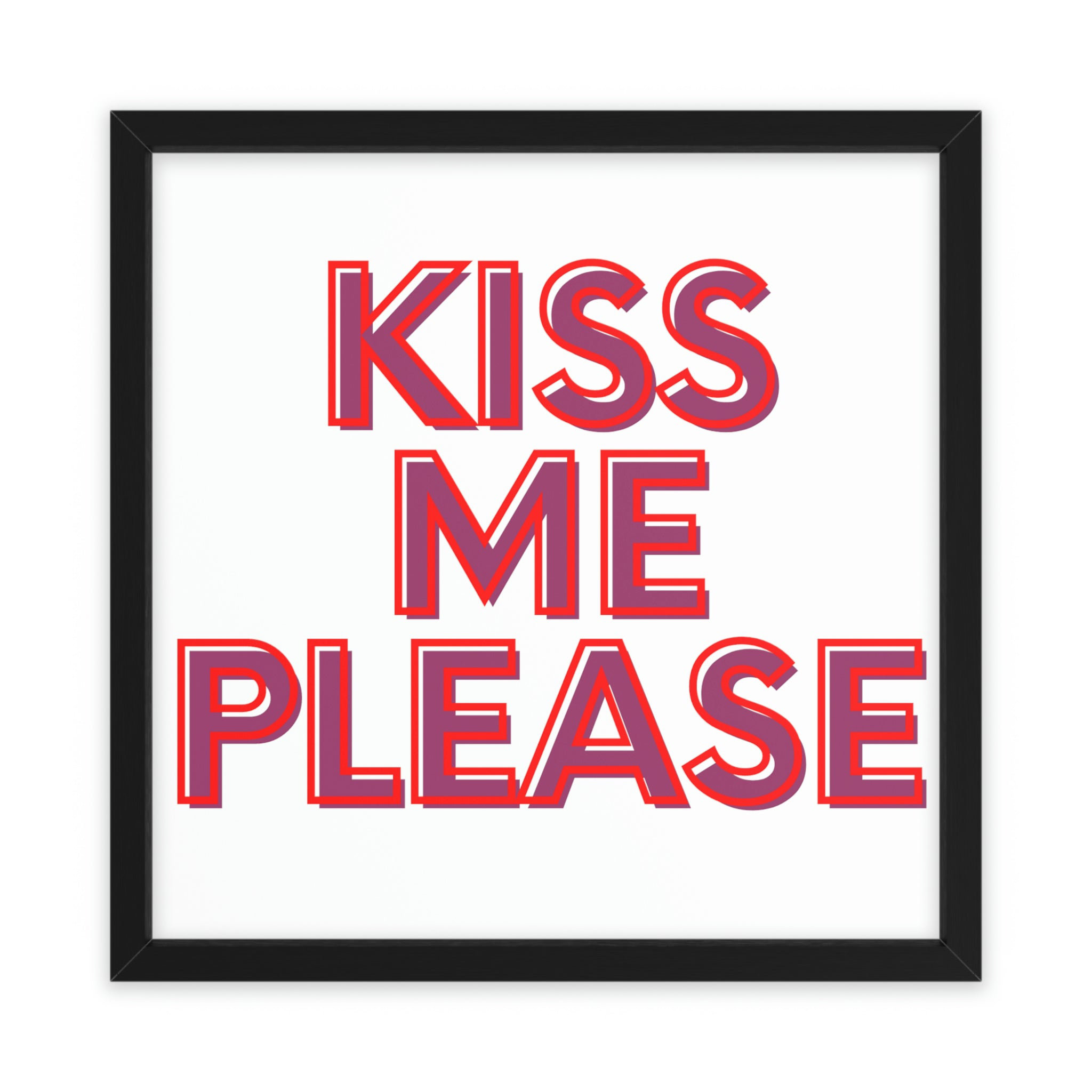 Latitude Run® Kiss Me Please Framed Poster - Wayfair Canada