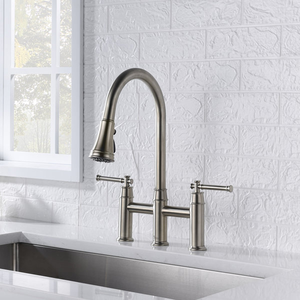 OAKLAND 8” Double Handle Kitchen Faucet - Wayfair Canada