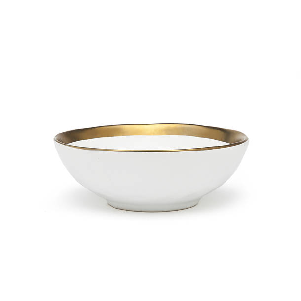 Godinger Silver Art Co Andover Black 12 Piece Gold Rim Dinnerware Set ...