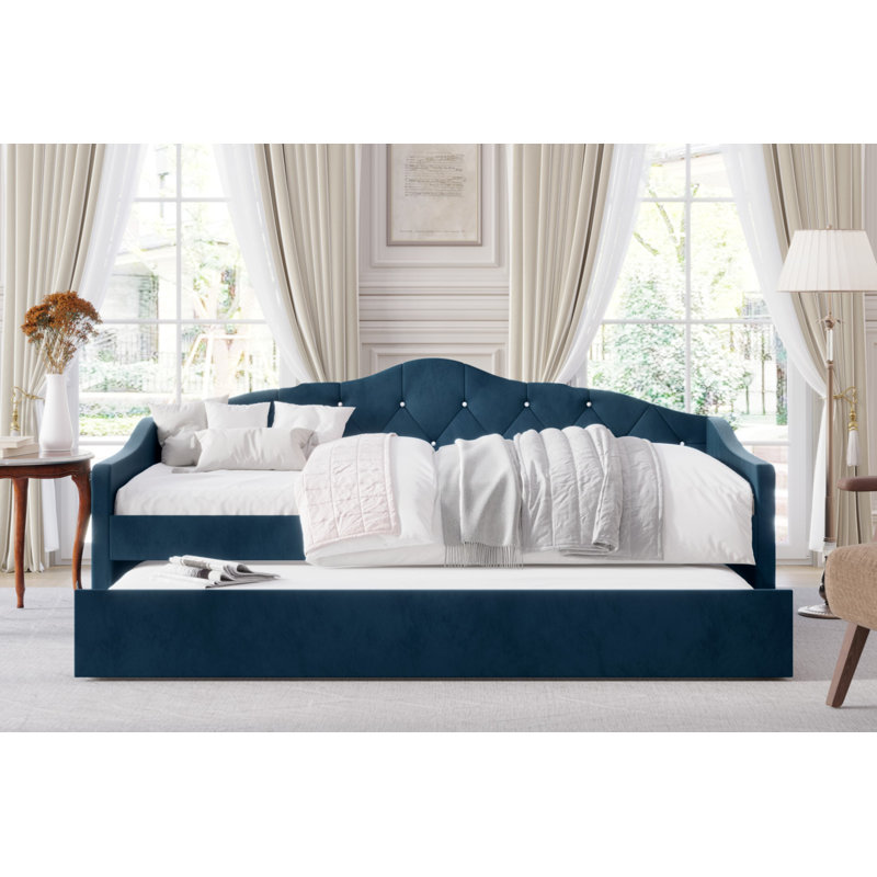 Red Barrel Studio® Caitronia Upholstered Daybed with Trundle & Reviews ...