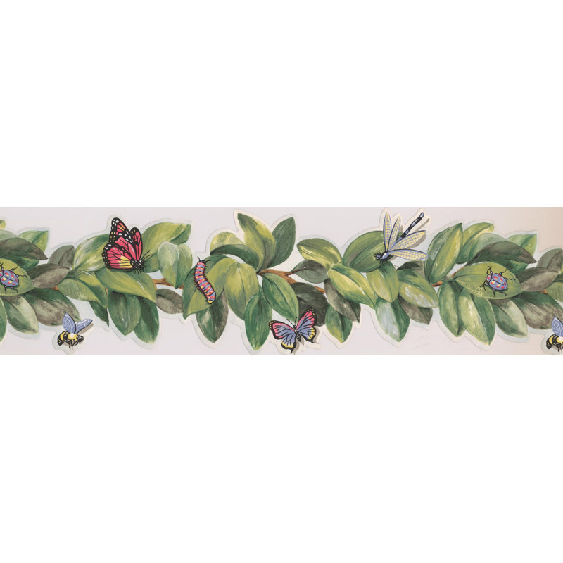 CONCORD WALLCOVERINGS ™ Bee Butterfly Ladybug Dragonfly Caterpillar on ...