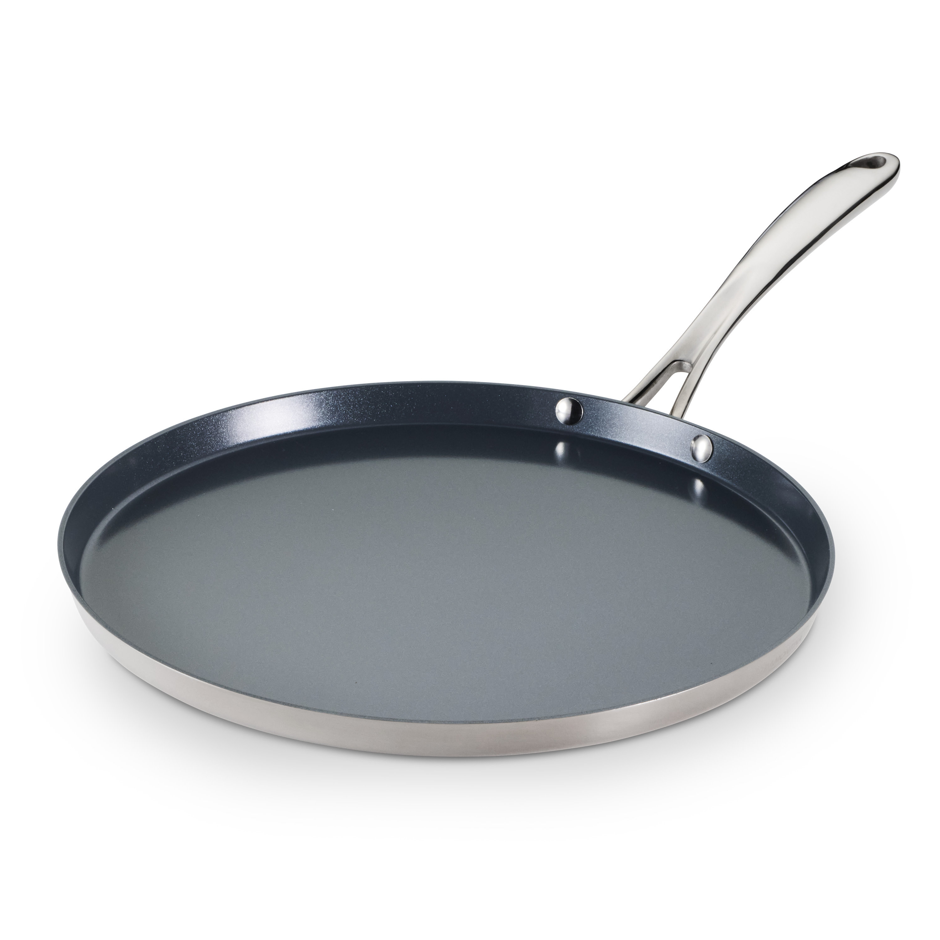 Tramontina Utsava Tri-Ply Clad Stainless Steel Ceramic-Coated Dosa Tawa ...