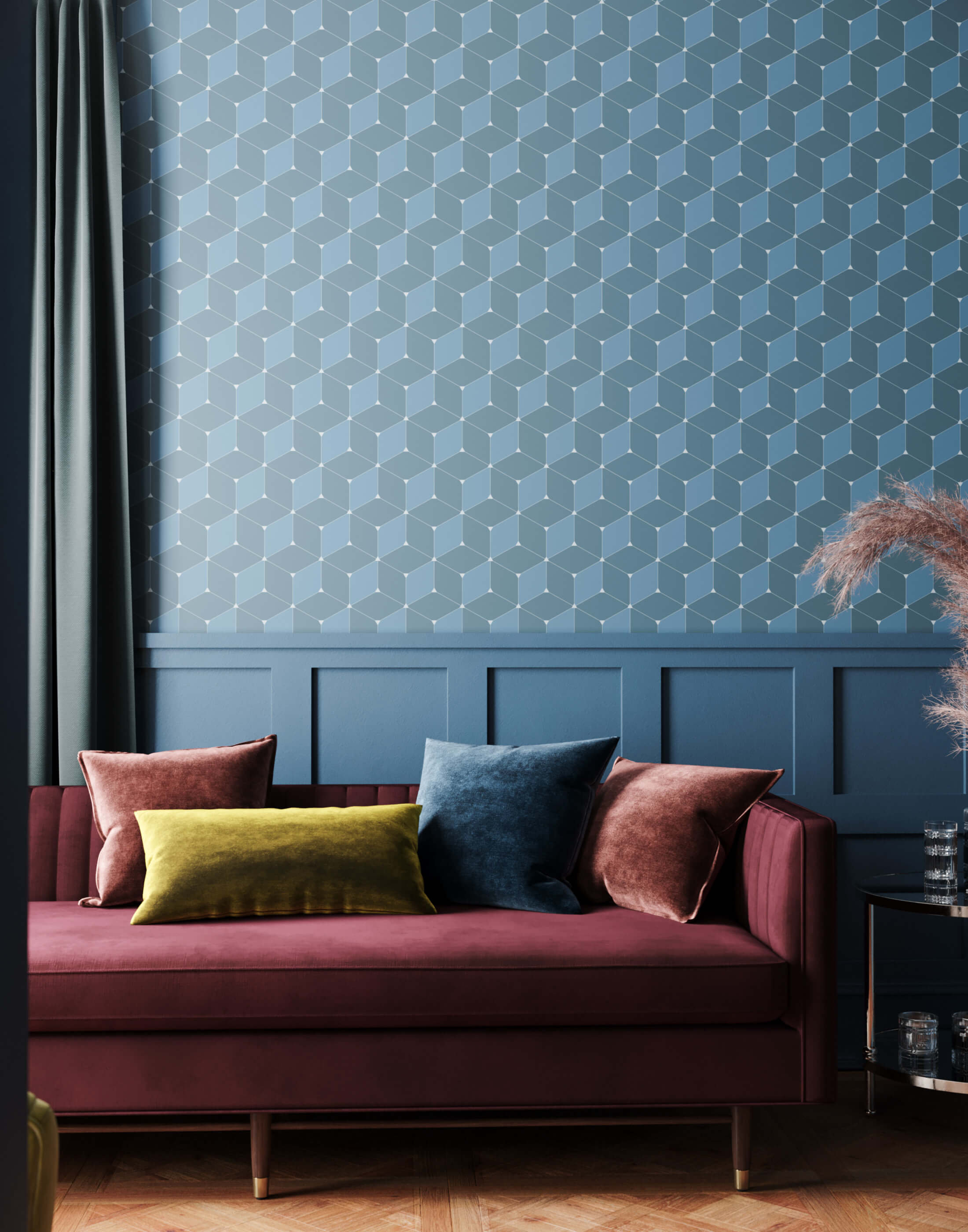 Corrigan Studio Swampscott Cube Geometric Wallpaper | Wayfair.co.uk