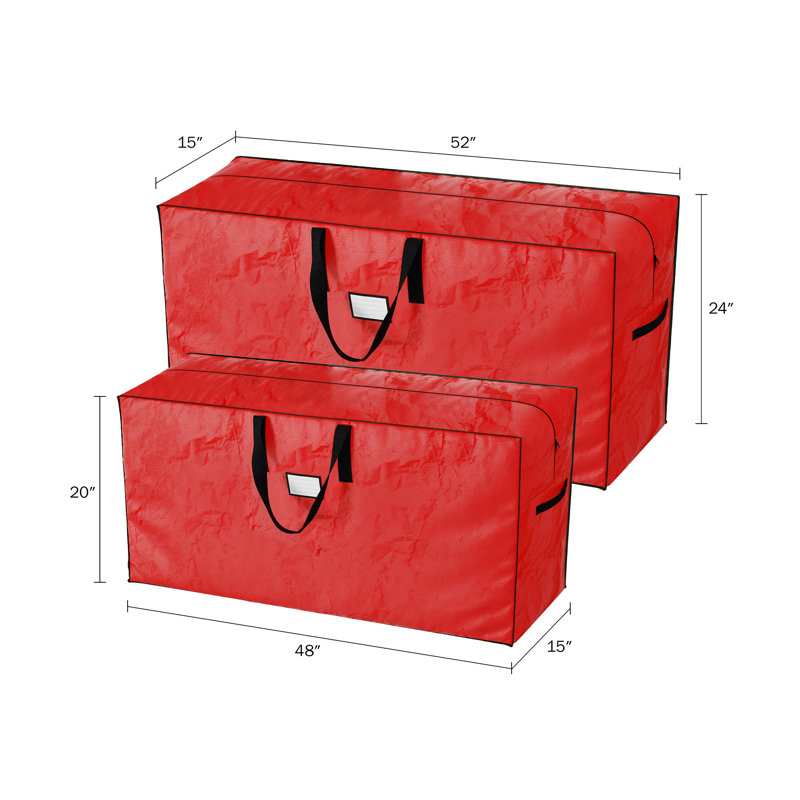 The Holiday Aisle® Christmas Tree Storage Bags - 2 Woven Totes for up ...