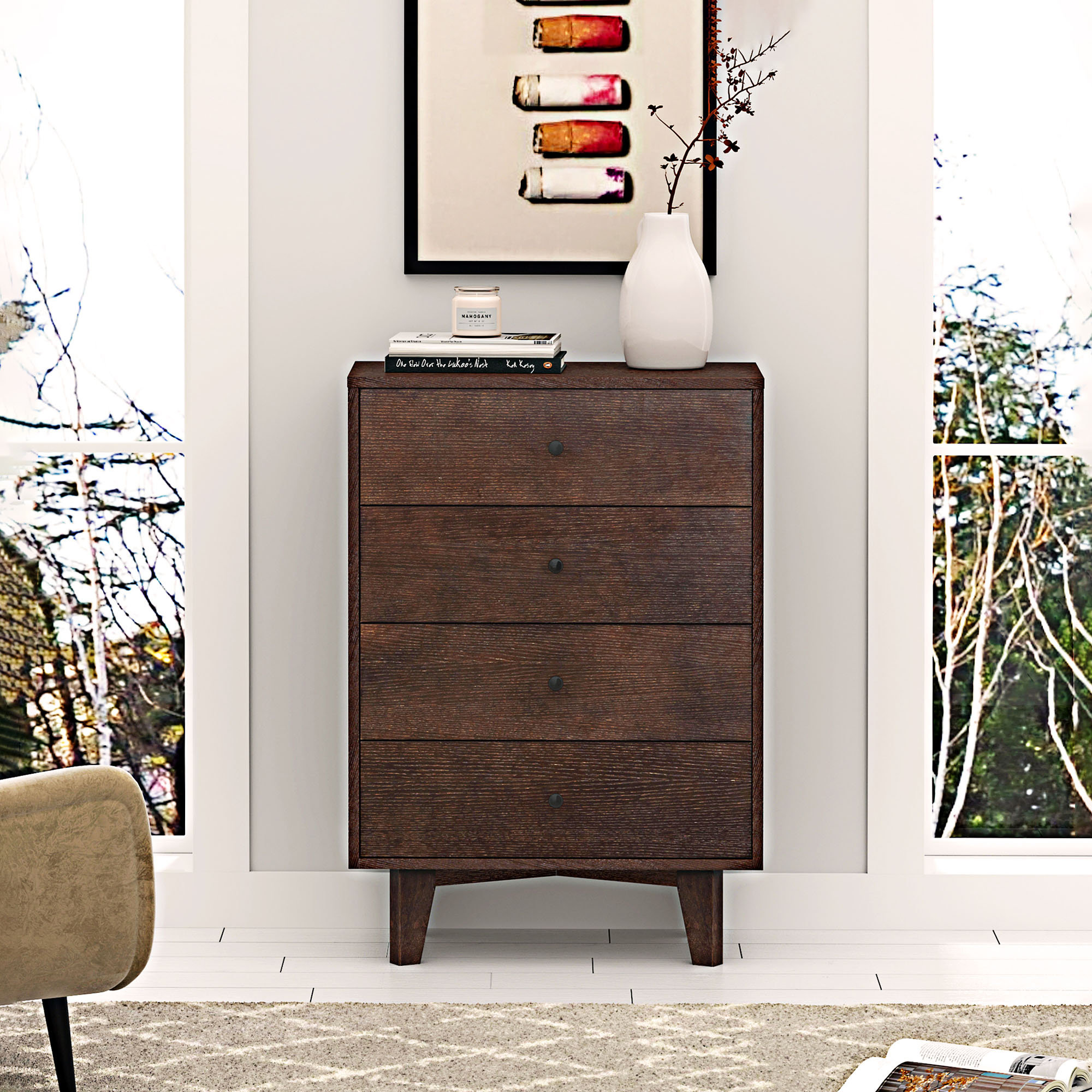 George Oliver Lamariana 4 - Drawer Accent Chest - Wayfair Canada