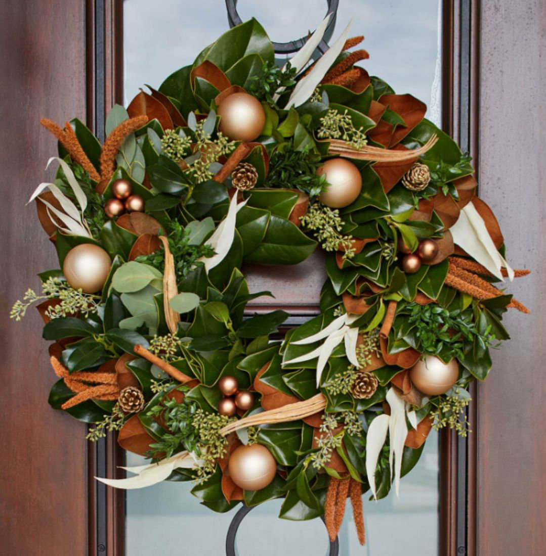 American Plant Exchange Fireside Spice Wreath – 18-Inch Fresh Handmade ...