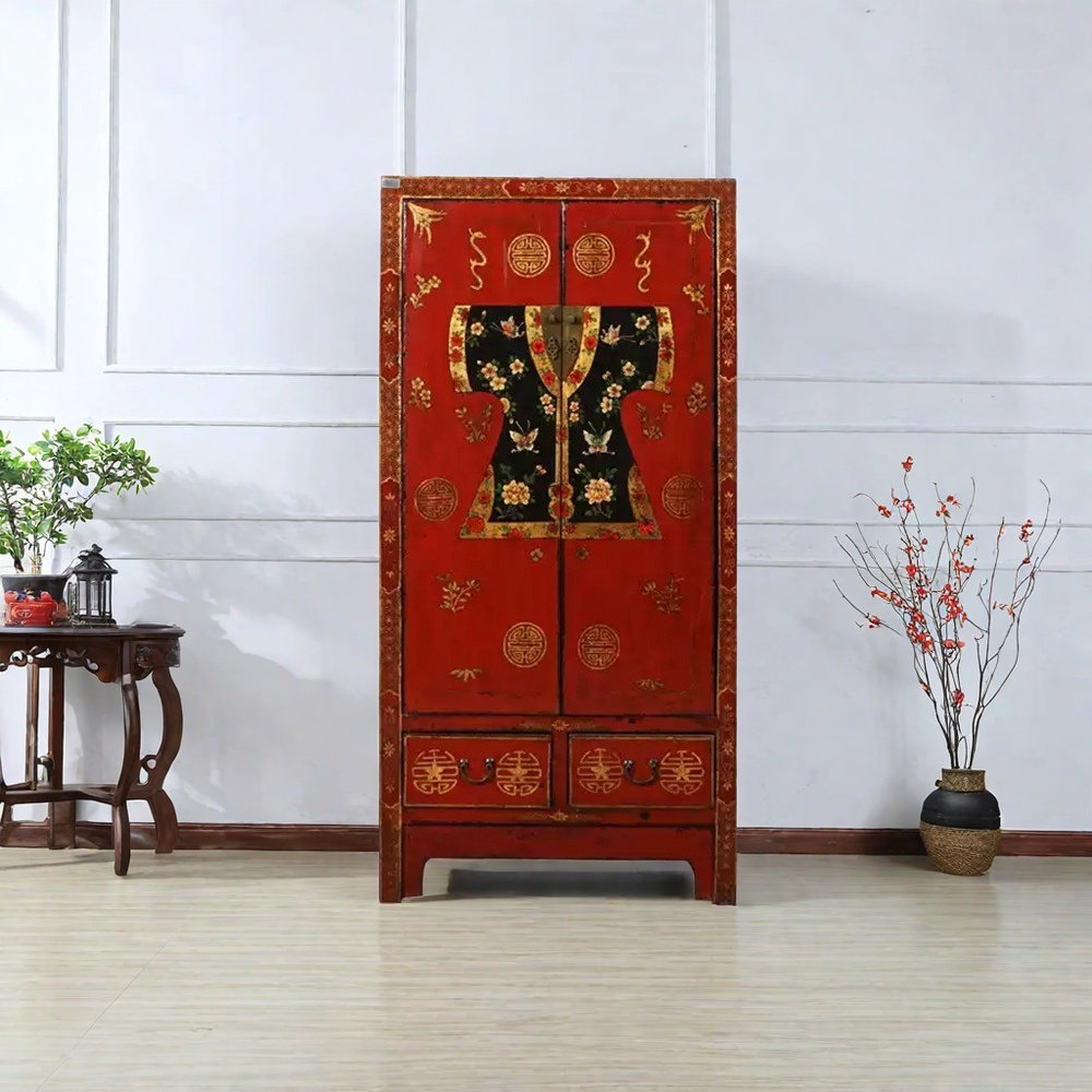 Parttlion New Chinese style retro solid wood bookcase | Wayfair