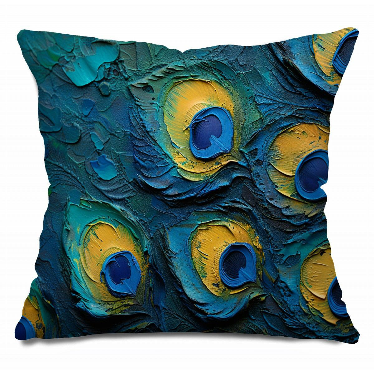 VisionDecor Peacock Throw Pillow, Nature Cotton Twill Pillows | Wayfair
