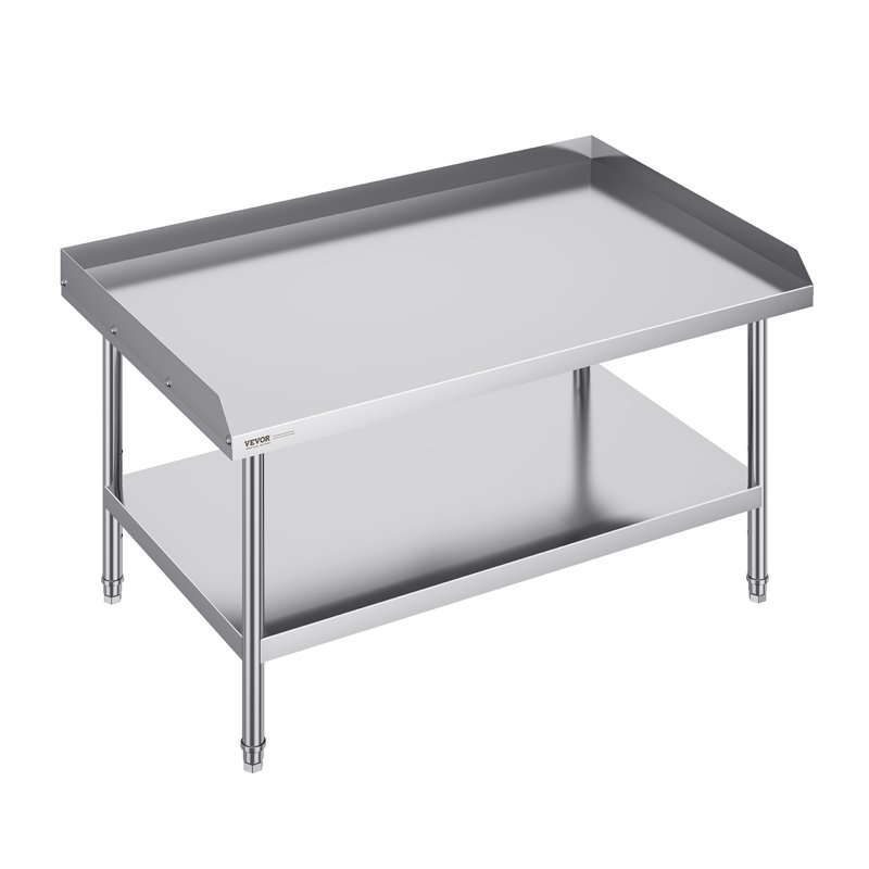 VEVOR Stainless Steel 48'' L x 30'' W x 26'' H Adjustable Portable Work ...