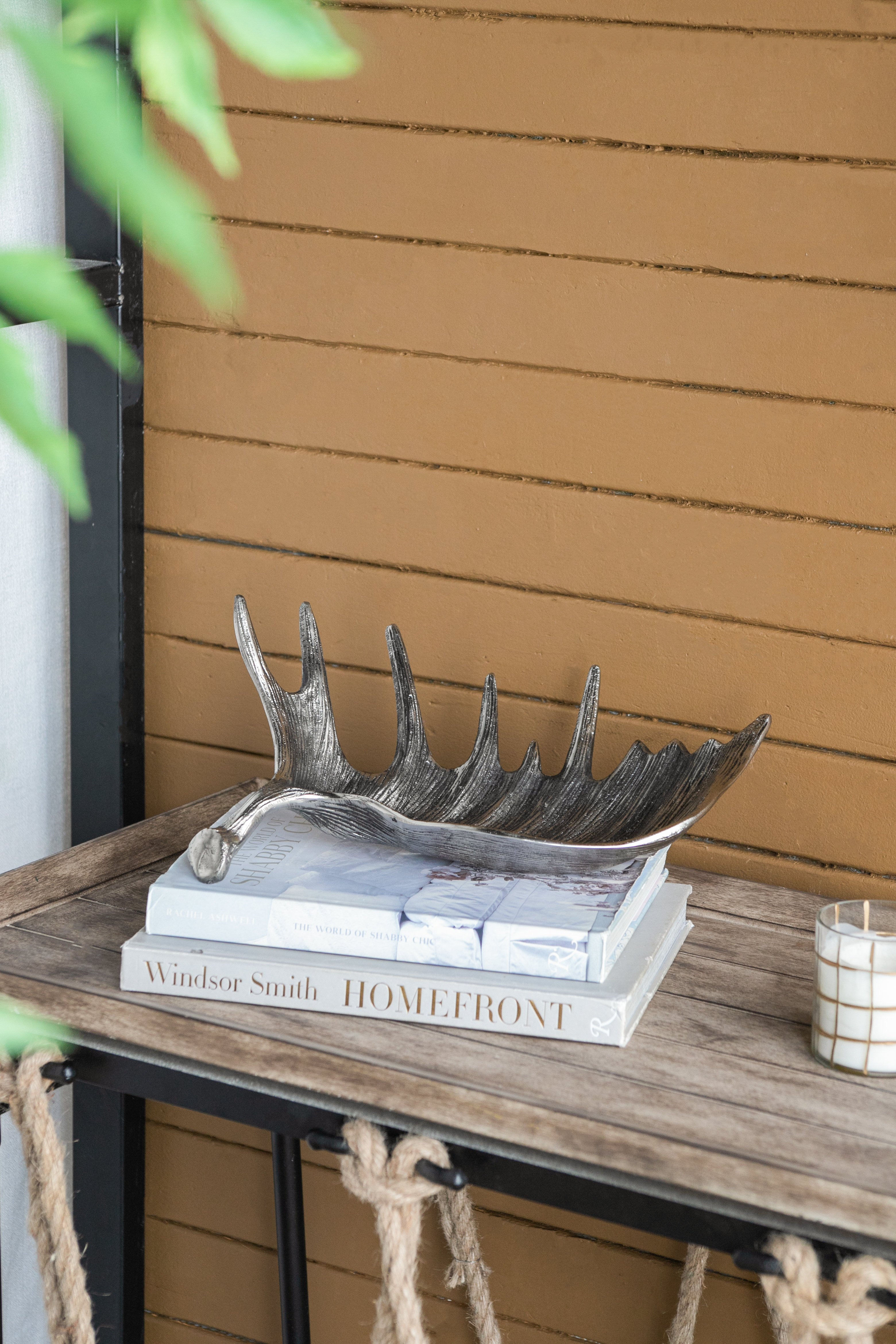 A&B Home Moose Antler Decorative Bowl - 15" X 9" X 6" - Nickle ...