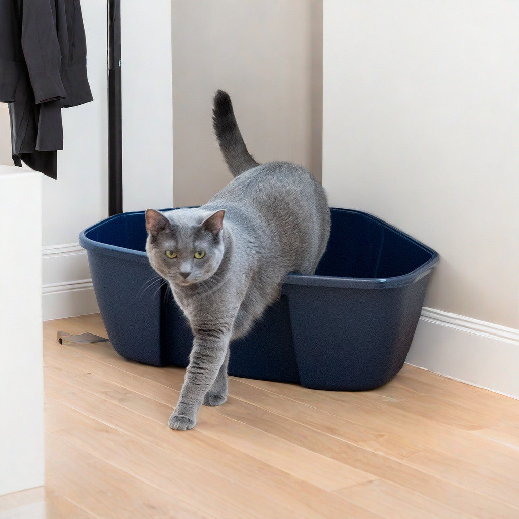 Tucker Murphy Pet™ Large Corner Cat Litter Box Enclosure with Front ...