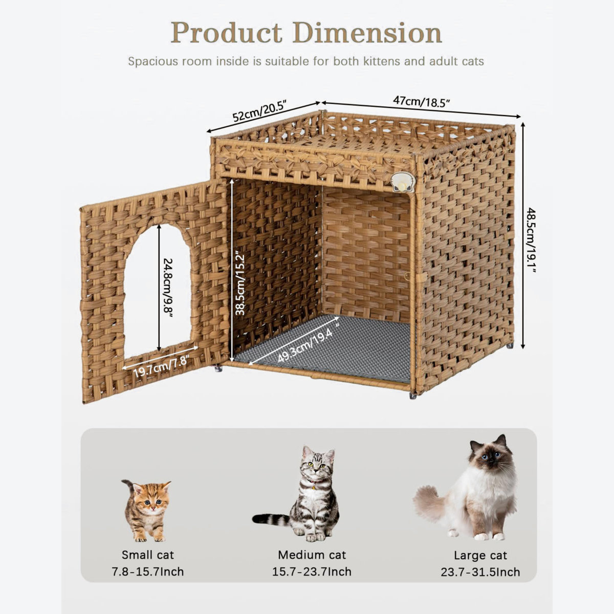 Archie & Oscar™ Handwoven Rattan Litter Box Enclosure With Odor-control ...