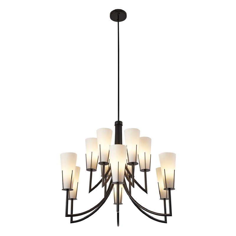 Liang & Eimil Magestic 12 - Light Shaded Tiered Chandelier | Wayfair