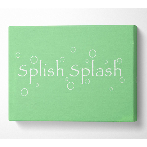 Happy Larry Bathroom Quote Splish Splash Bathroom Green - Print ...