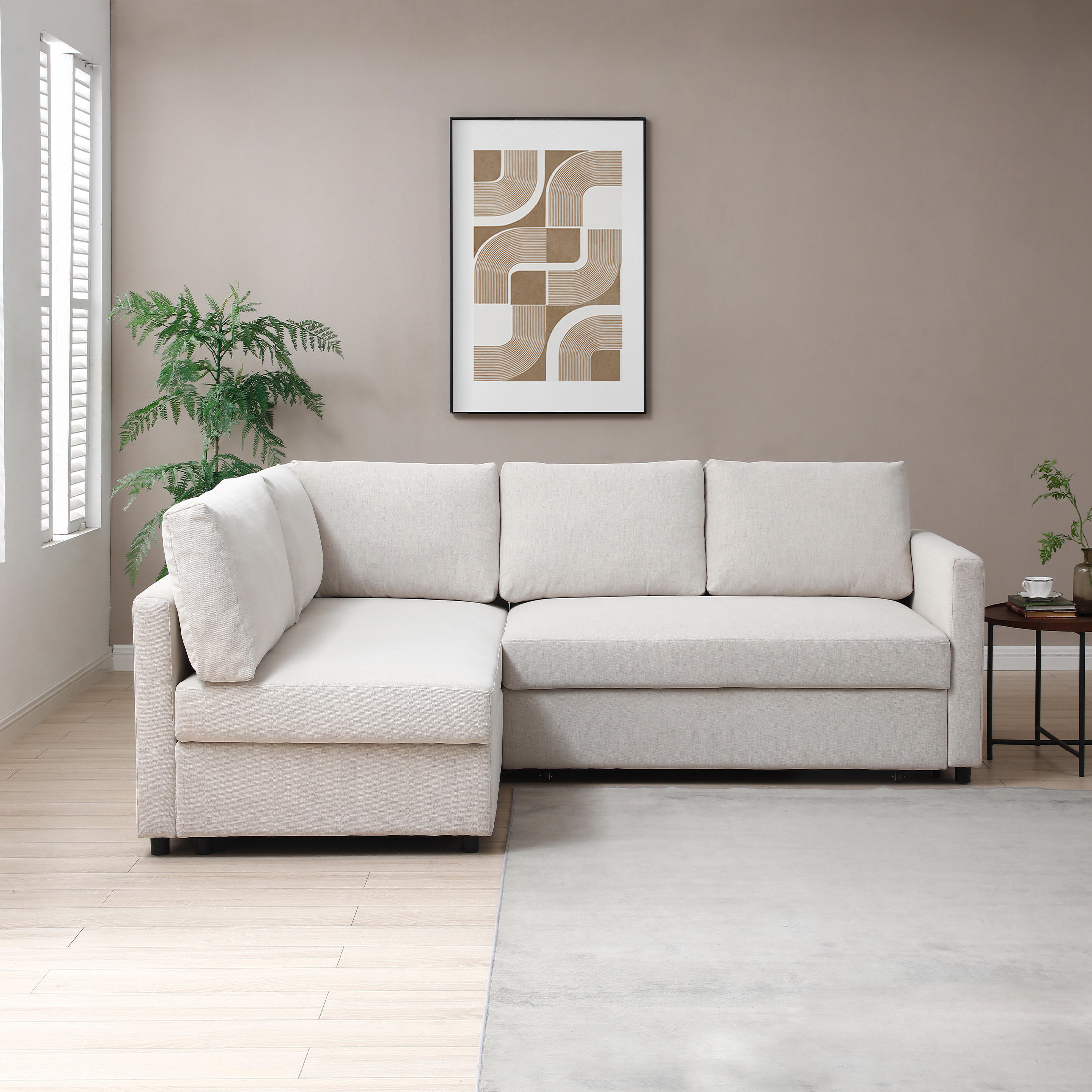 Brayden Studio Bearnard 4 Seater Corner Sofa Bed | Wayfair.co.uk