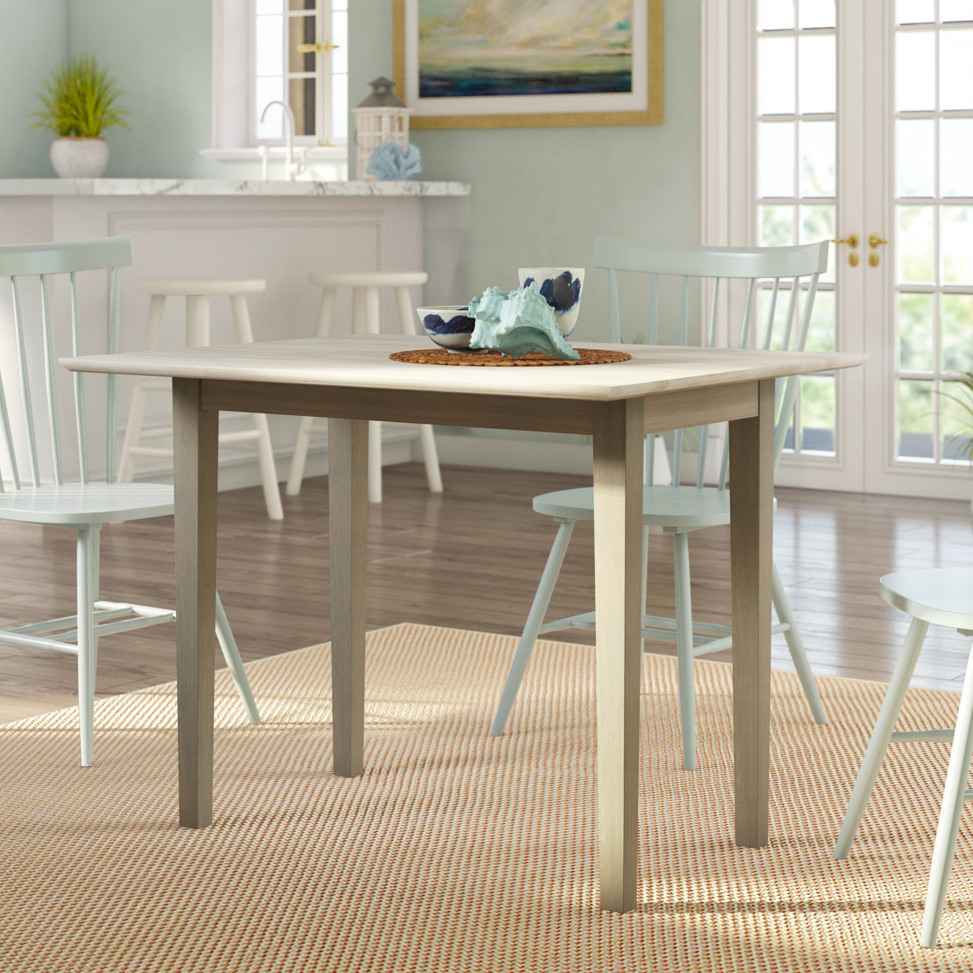 August Grove Depali Extendable Solid Wood Dining Table & Reviews - Wayfair Canada