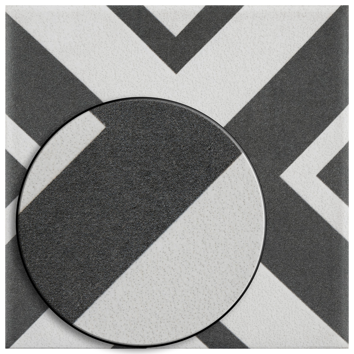 Merola Tile Twenties Vertex Mini 4" x 4" Ceramic Patterned Wall & Floor ...