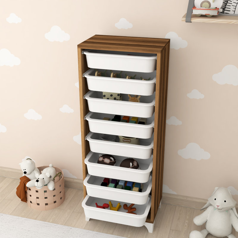 Isabelle & Max™ Manufactured Wood Walnut Toy Organizer with 8 Bins ...
