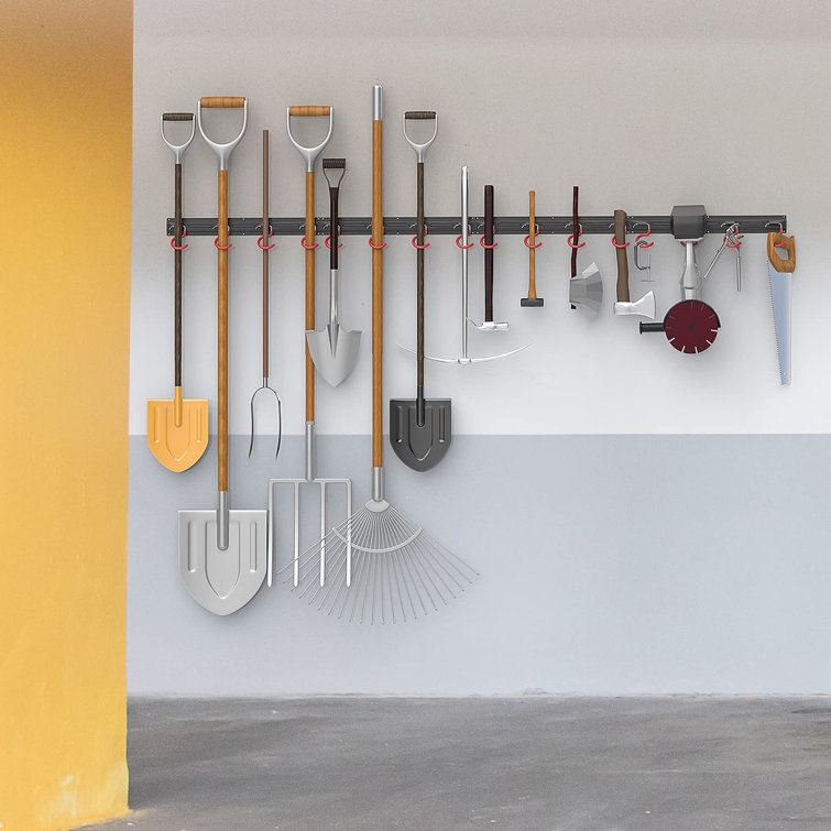 WFX Utility™ All Metal 64 Inch Wall Mount Garden Tool Organizer For ...
