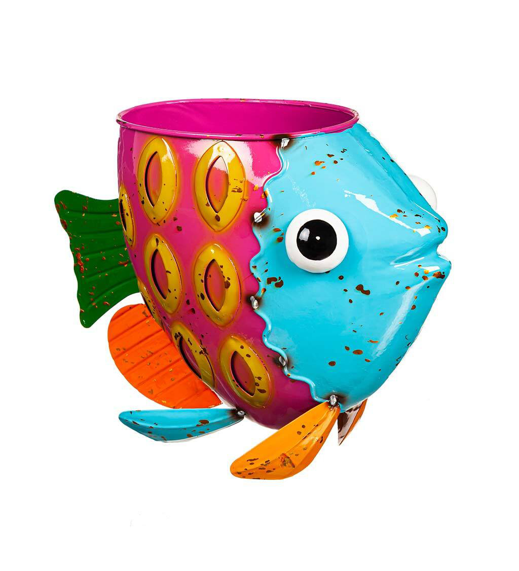 Plow & Hearth Metal Fish Planters, Set Of Three - Wayfair Canada