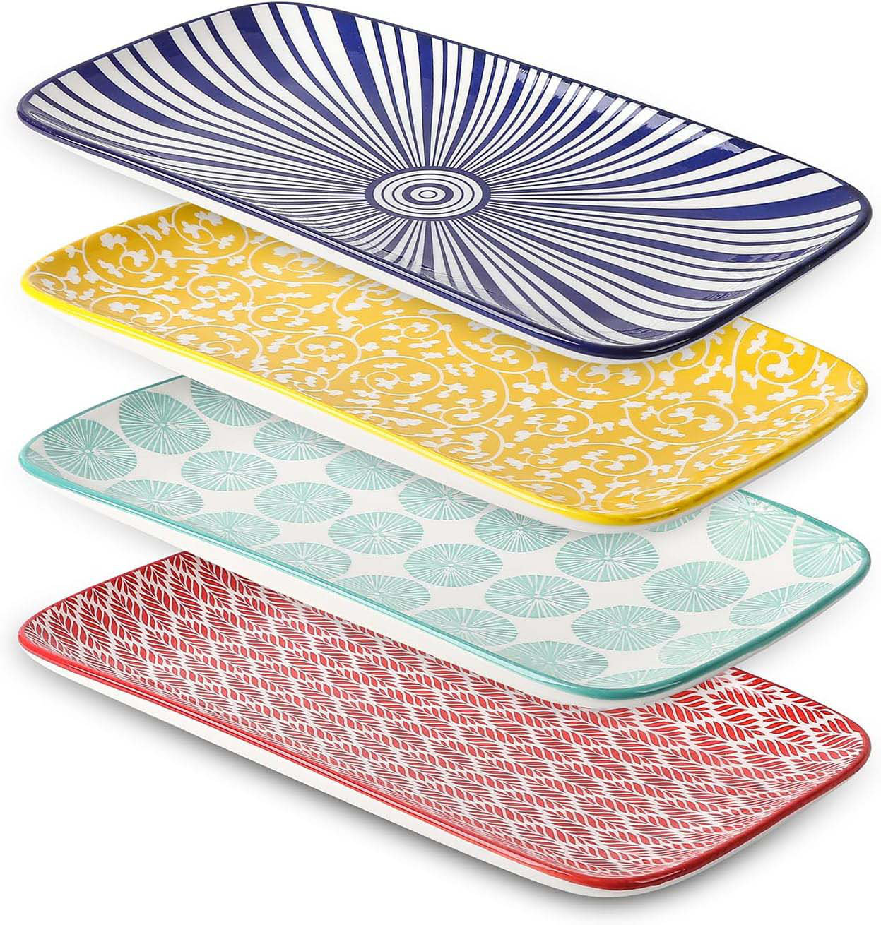 One Allium Way® Ceramic Serving Platters, 14 Inch Serving Trays For ...
