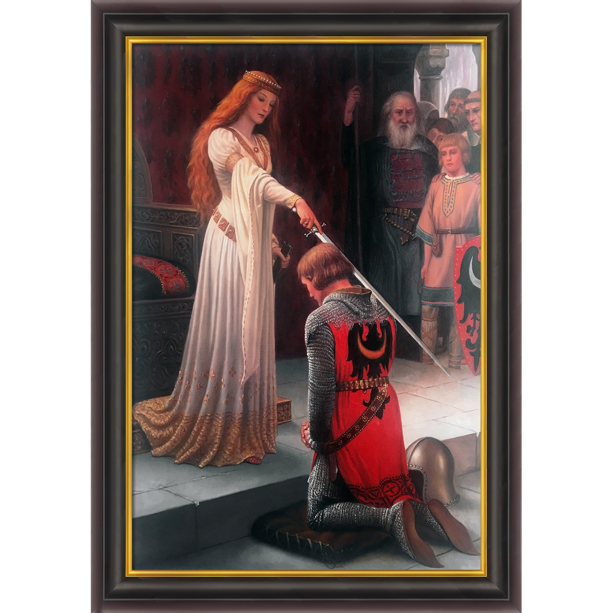 Tori Home The Accolade, 1901' by Edmund Leighton - Picture Frame ...