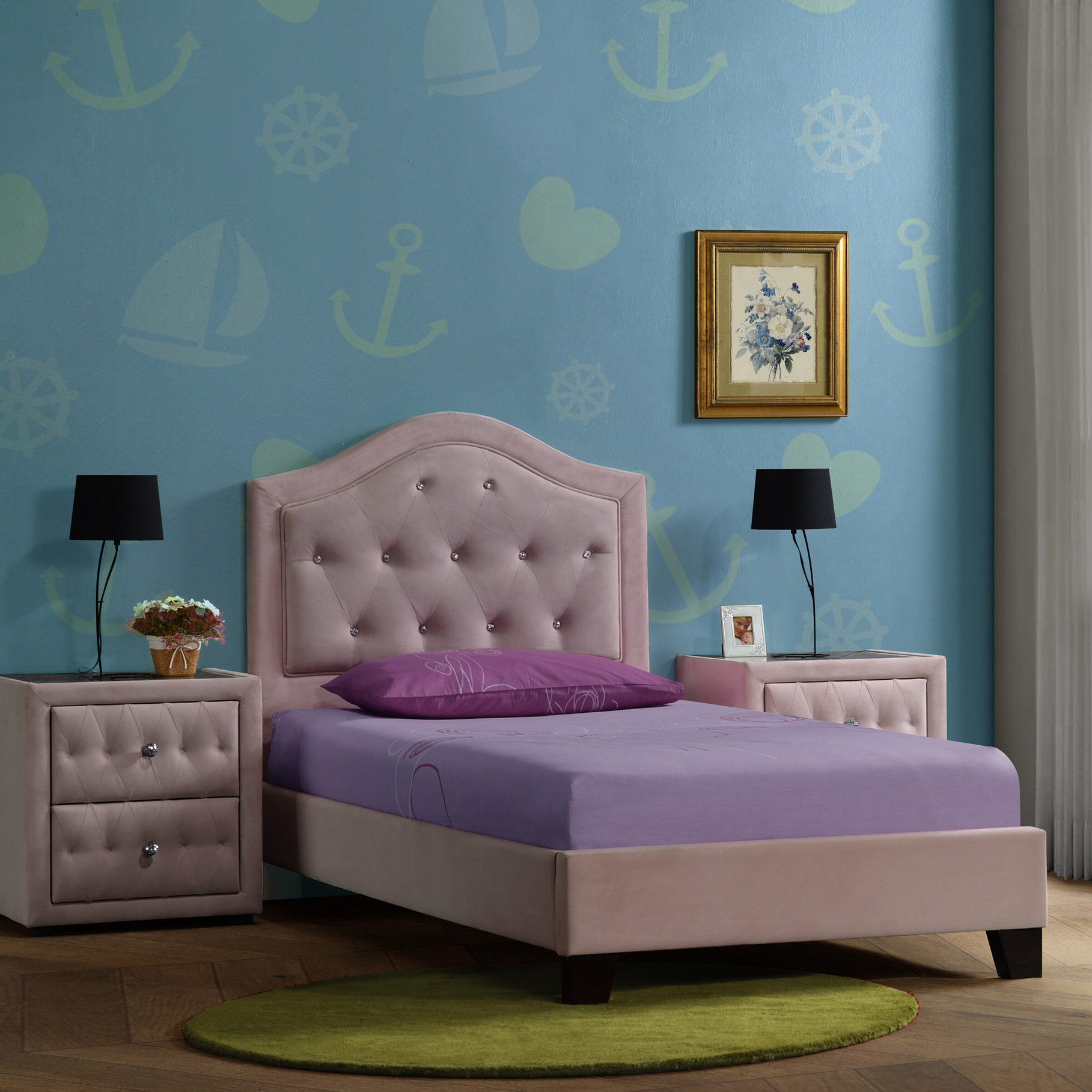 House of Hampton® Pink Twin Bed With Build And Supportive Base Slats In ...