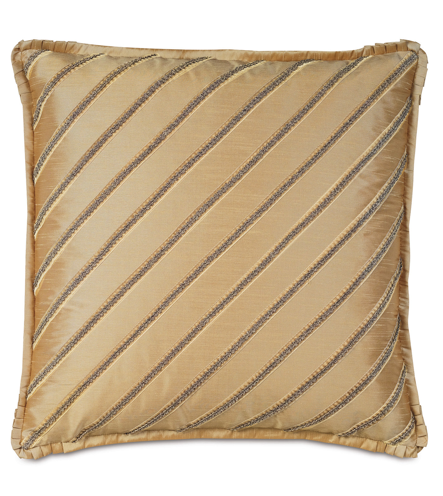Eastern Accents Roxanne Diagonal Trim Square Pillow Cover & Insert ...