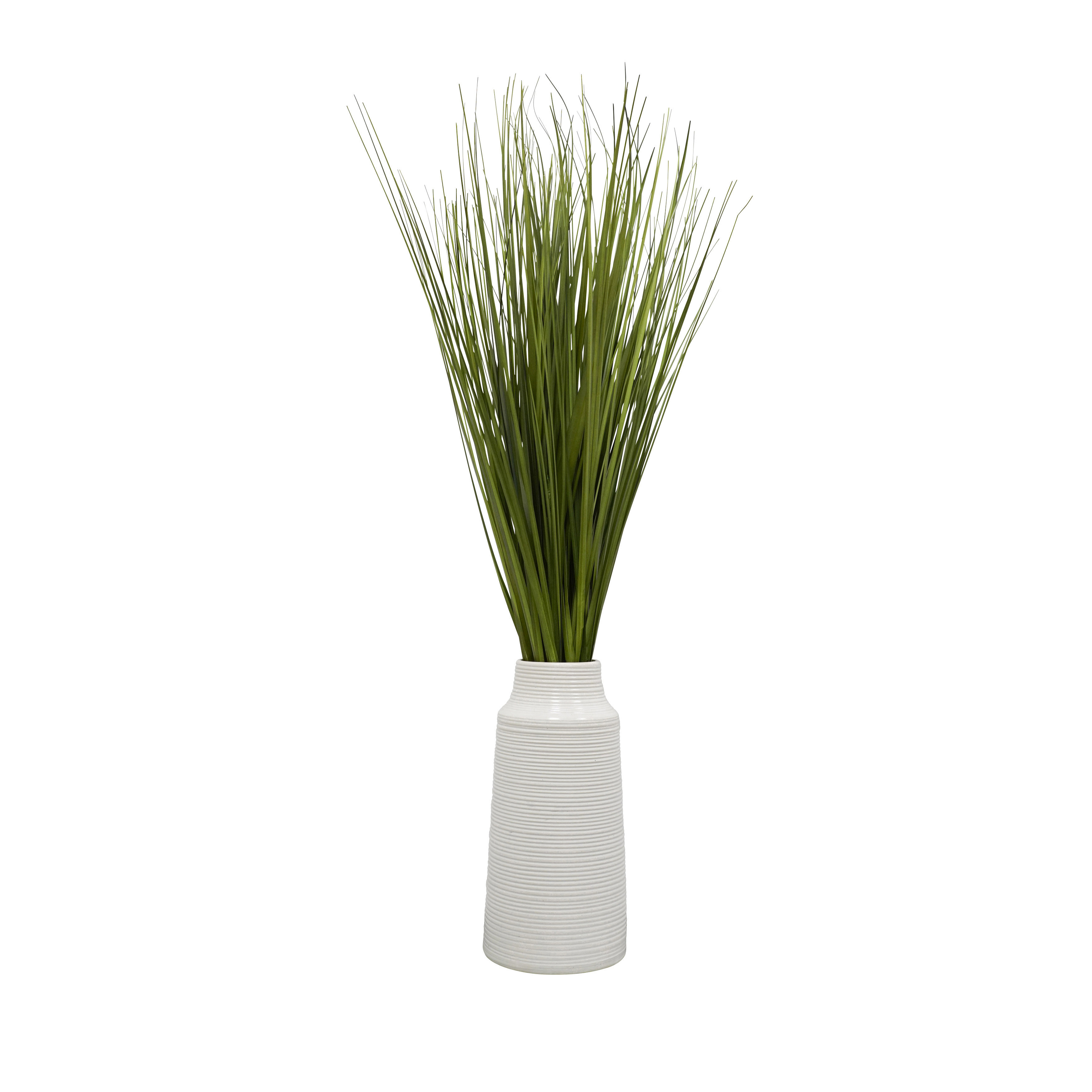 Primrue 36" Grass in White Ceramic Pot - Wayfair Canada