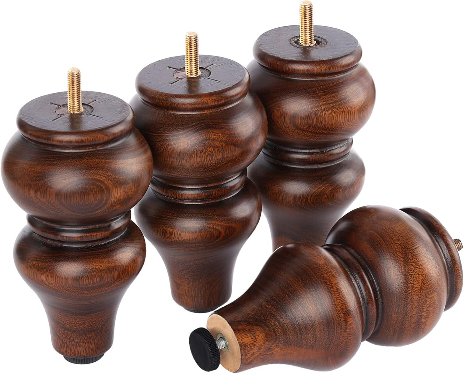 Darby Home Co Wood Furniture Legs Set Of 4 - Adjustable Leveling Feet ...