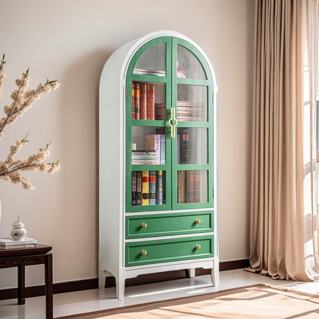 Rosalind Wheeler Arched Display Cabinet with Glass Doors - Wayfair Canada