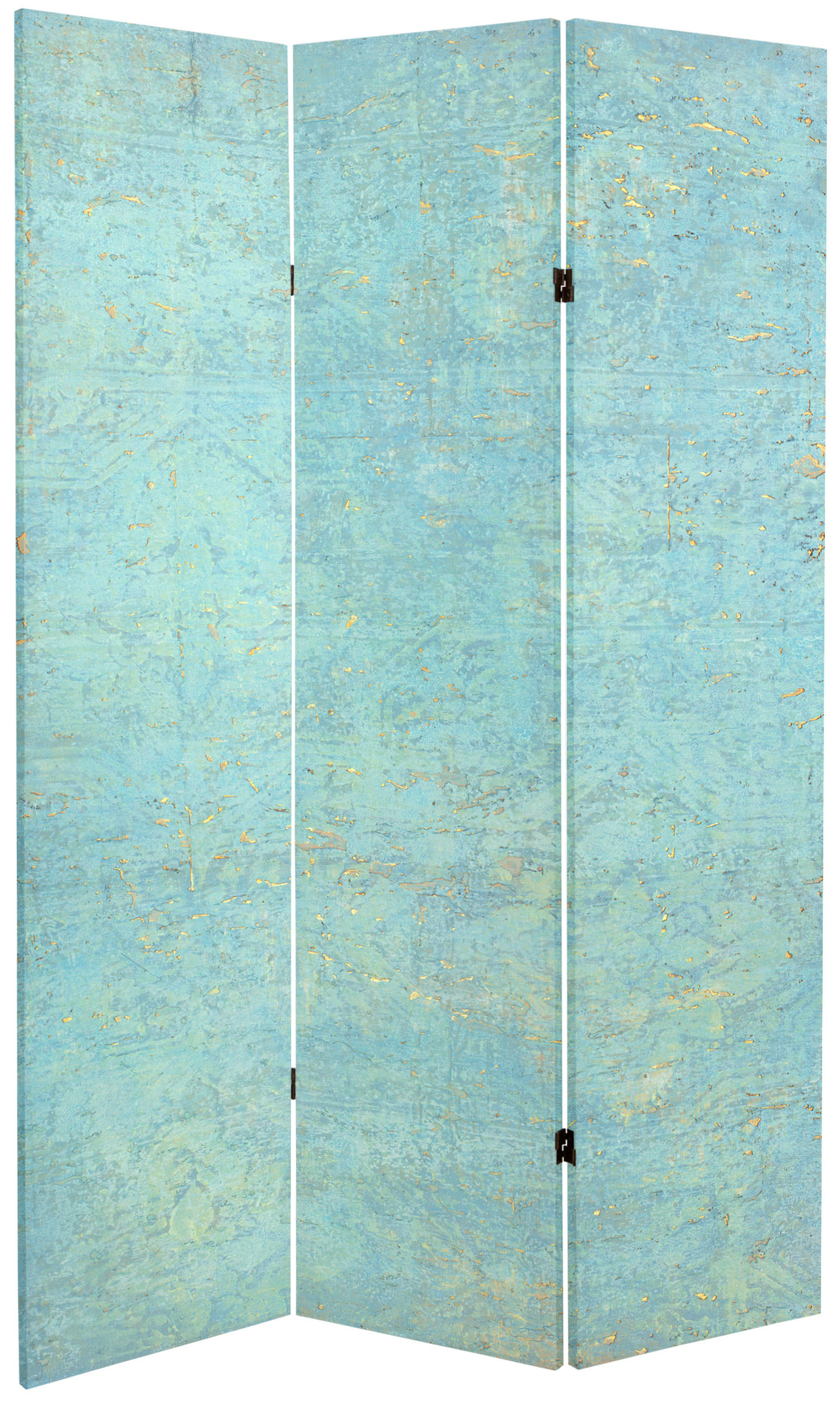 World Menagerie Wiens Turquoise Art Canvas Folding Screen & Reviews ...