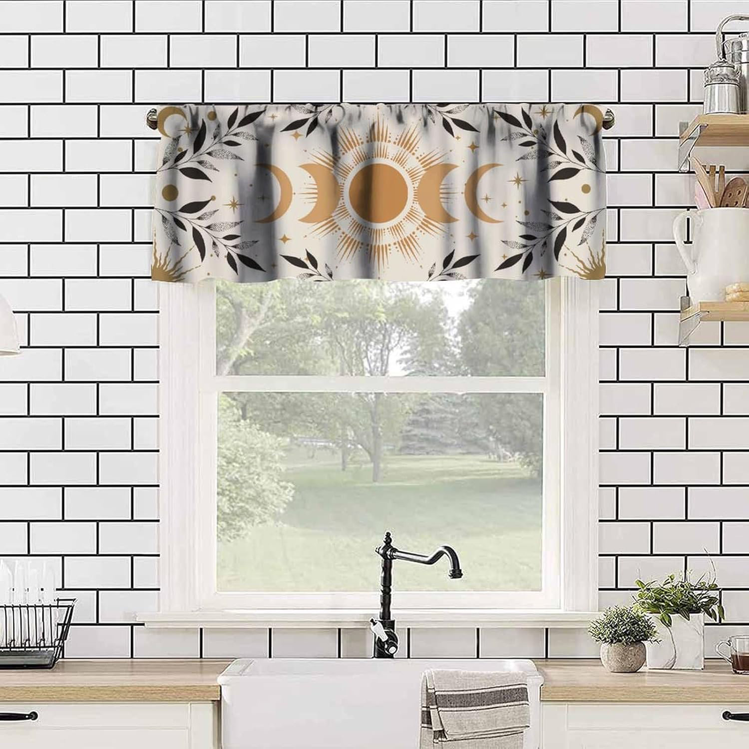 RAPTIZ Mystic Celestial Sun Moon Star Magic Lunar Cycles Blackout Short ...