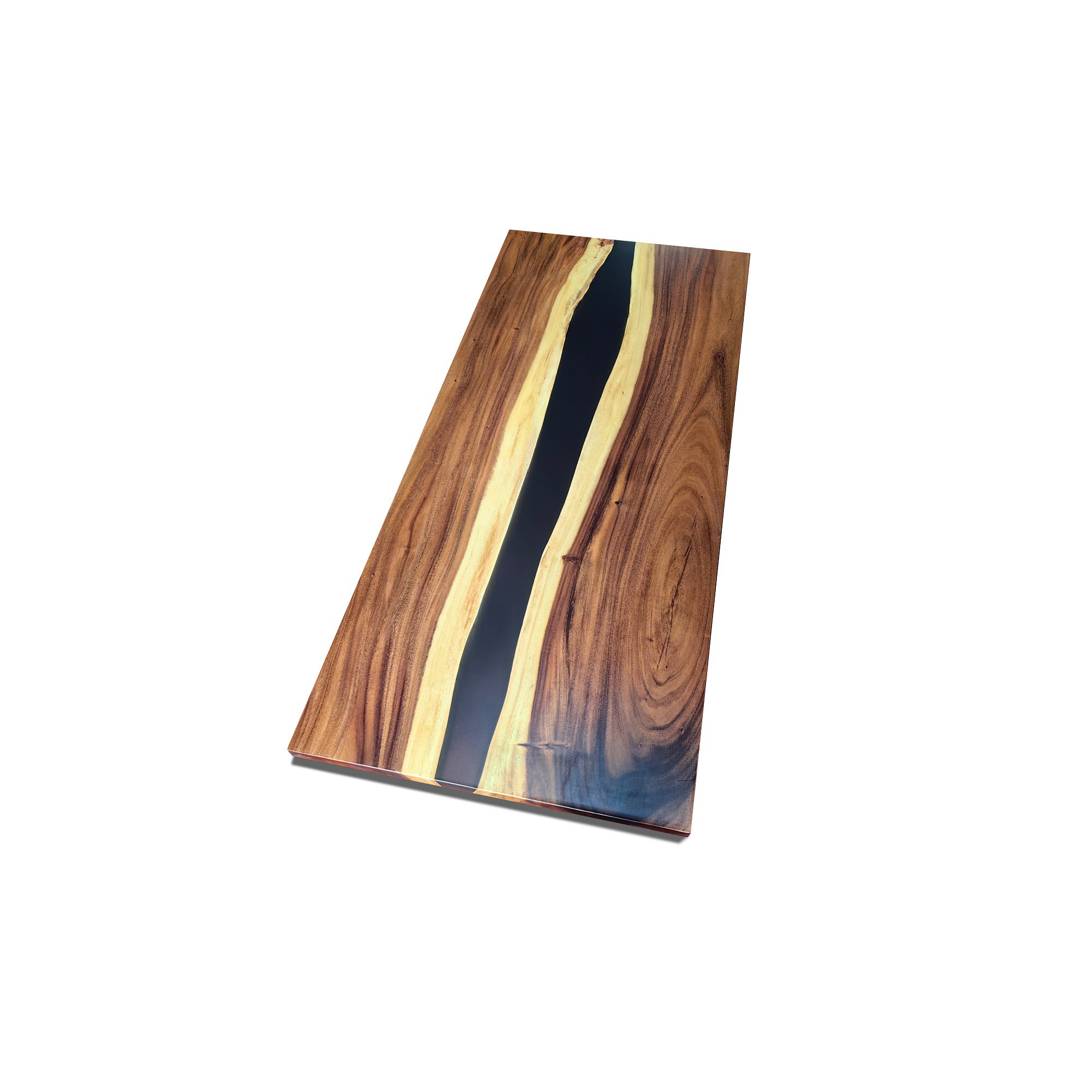 Loon Peak 72 Inch Black Epoxy Solid Walnut Dining Table - Wayfair Canada