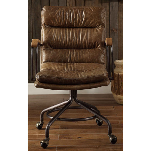 Genuine Leather Office Chairs You'll Love | Wayfair