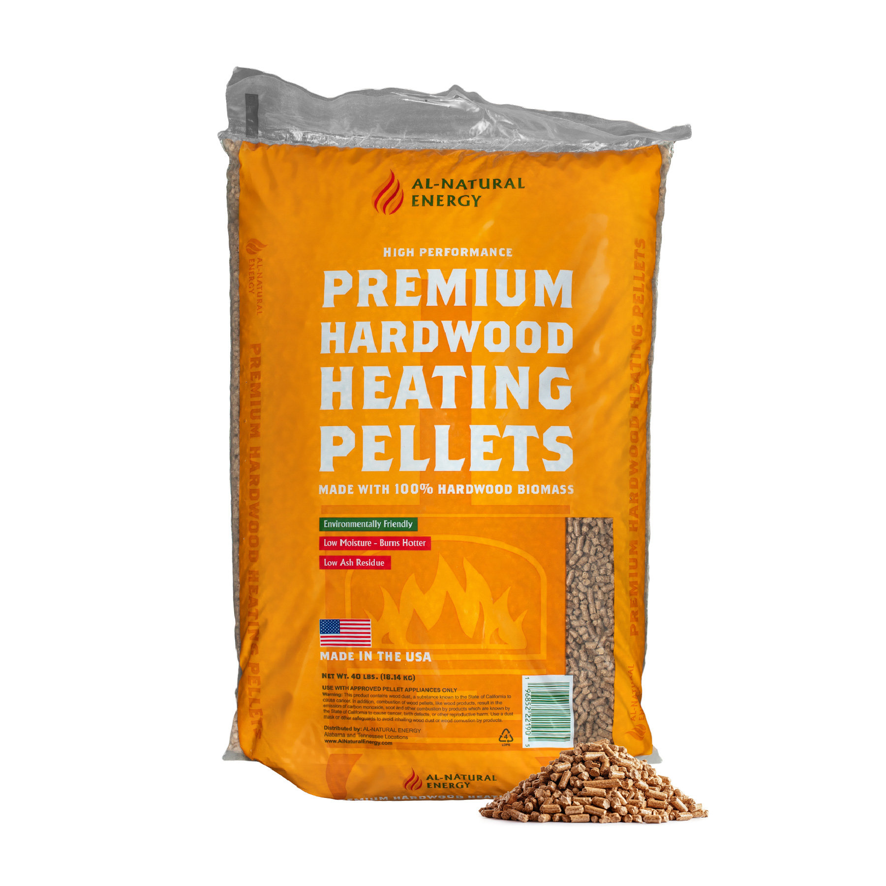 Al-Natural Energy Hardwood Oak Heating Pellets | Wayfair