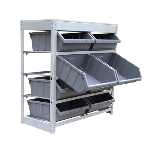 Rebrilliant Junko 33 W x 15 D x 36 H Garage Storage Bin Rack System ...