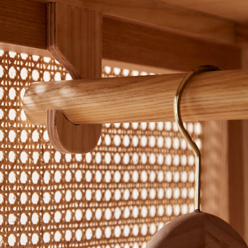 Dream cabinet Rattan Double Door Drawer Armoire Armoire | Wayfair