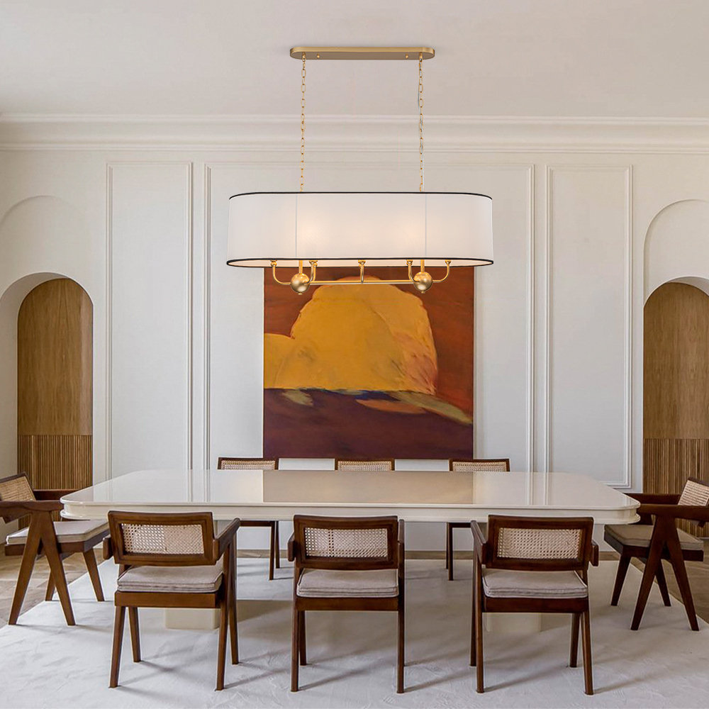 Mercer41 Mihaica 8-Light Dimmable Oval Linear Chandelier & Reviews ...