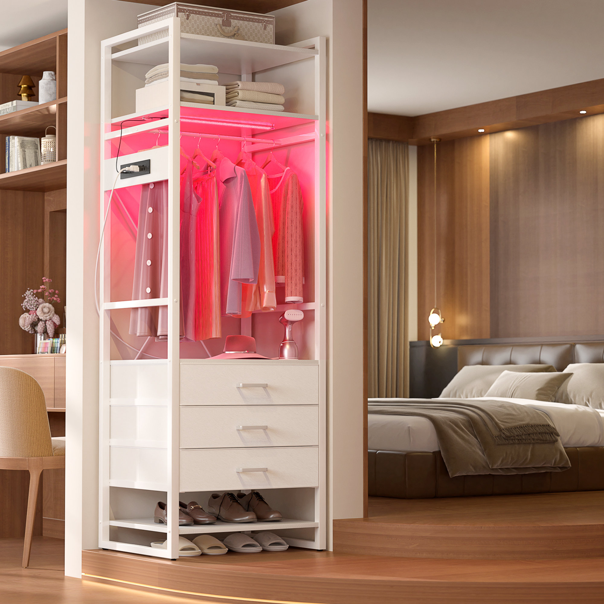 Ebern Designs Gambrill Coner Closet System With Drawers - Wayfair Canada