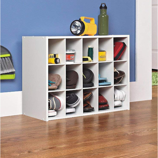Closetmaid Stackers 15 Pair Stackable Shoe Cabinet Storage Cubby Unit ...