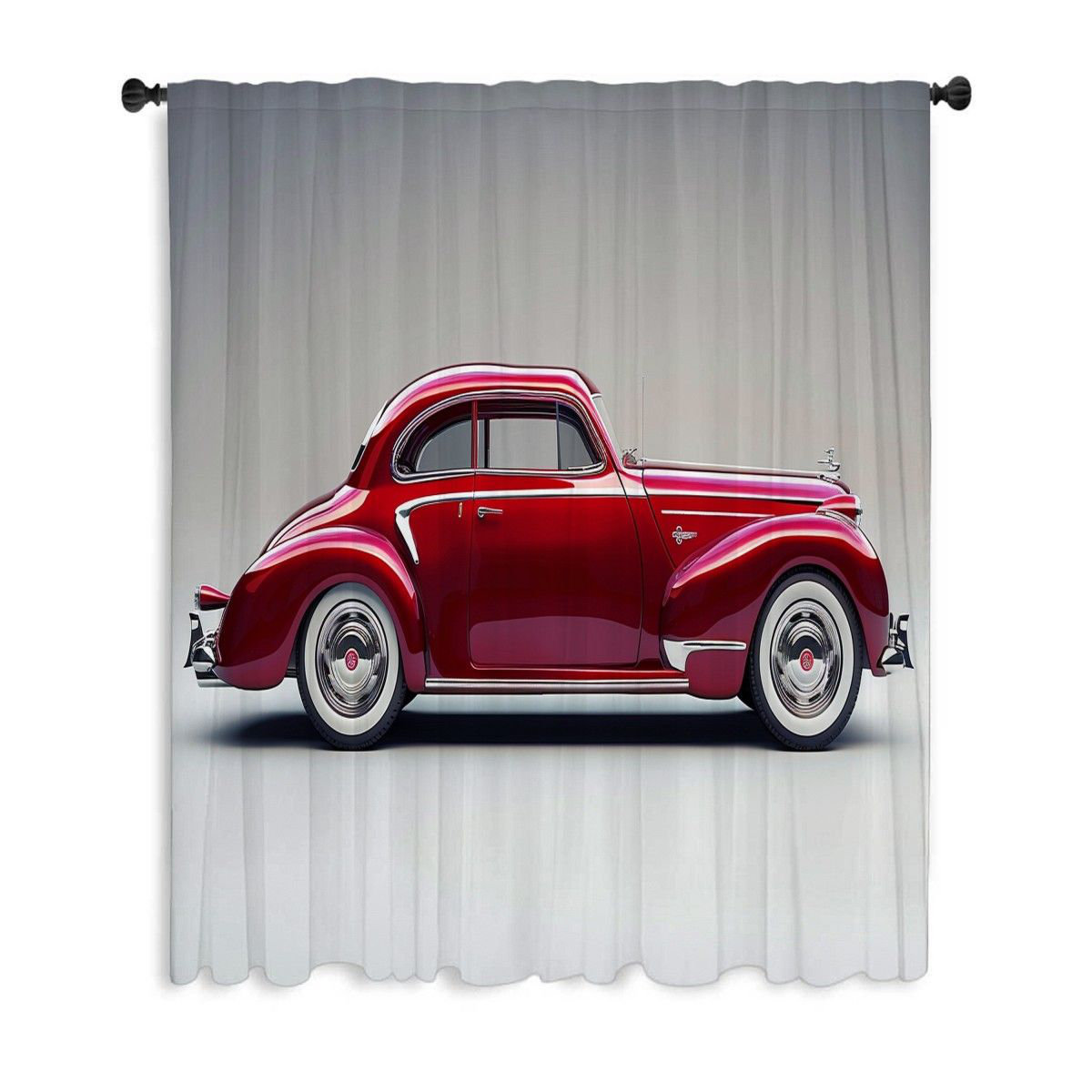 VisionDecor Vintage Car Window Curtains, Transportation Blockout ...