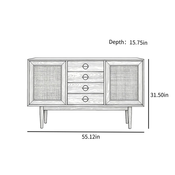 Bkoksety Simple Japanese Rattan Display Case - Wayfair Canada