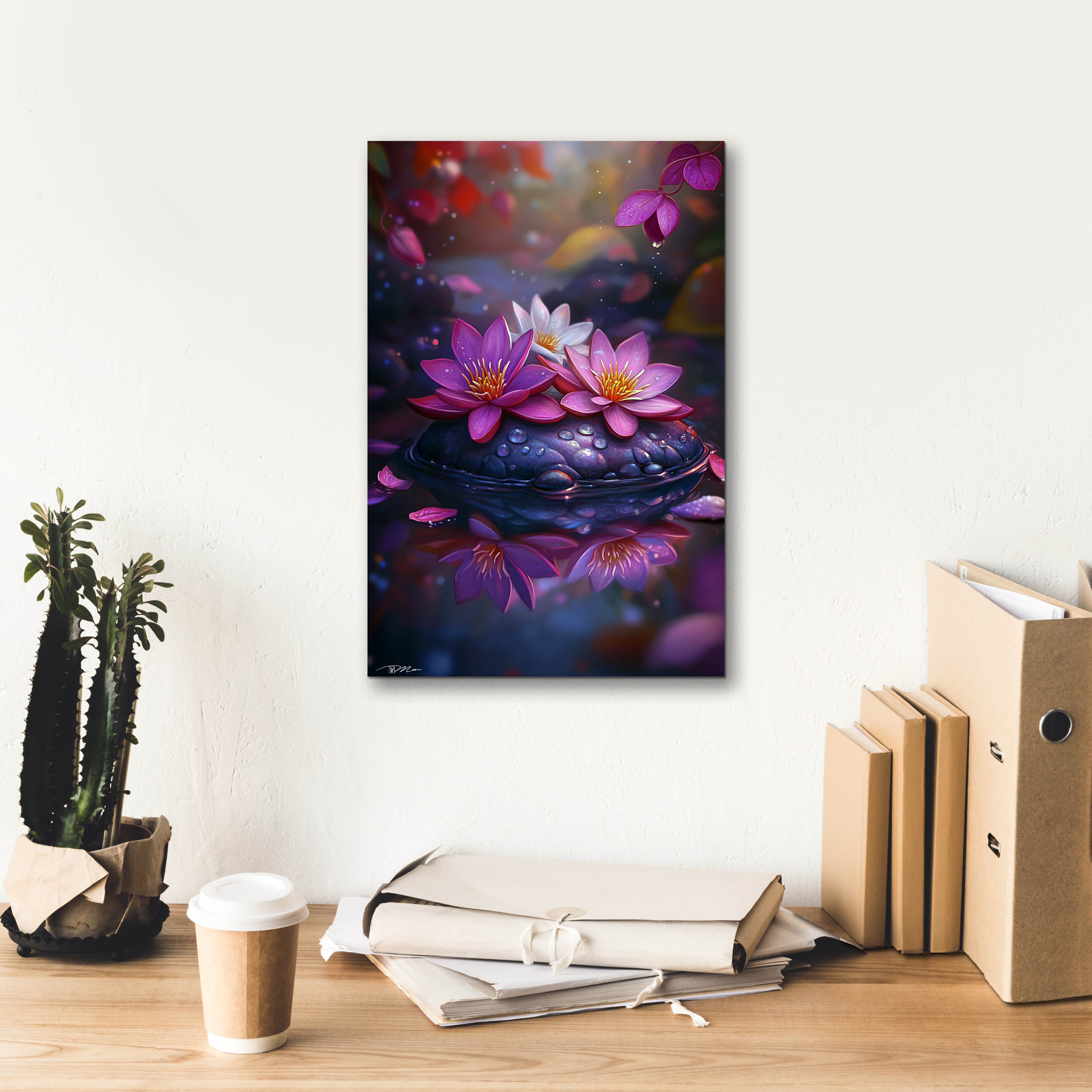 Epic Graffiti 'Three Lotus Flowers On A Rock In The River' by Momart ...