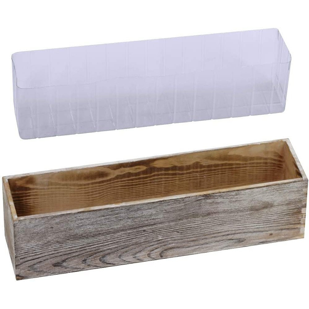 Ebern Designs 10 Pcs Plastic Planter Liners Clear Rectangular Plastic ...