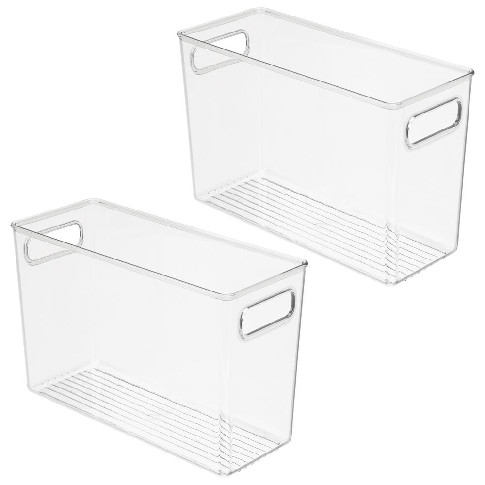 iDesign Set of 2 Pantry Storage Bins with Handles - Clear - Wayfair Canada