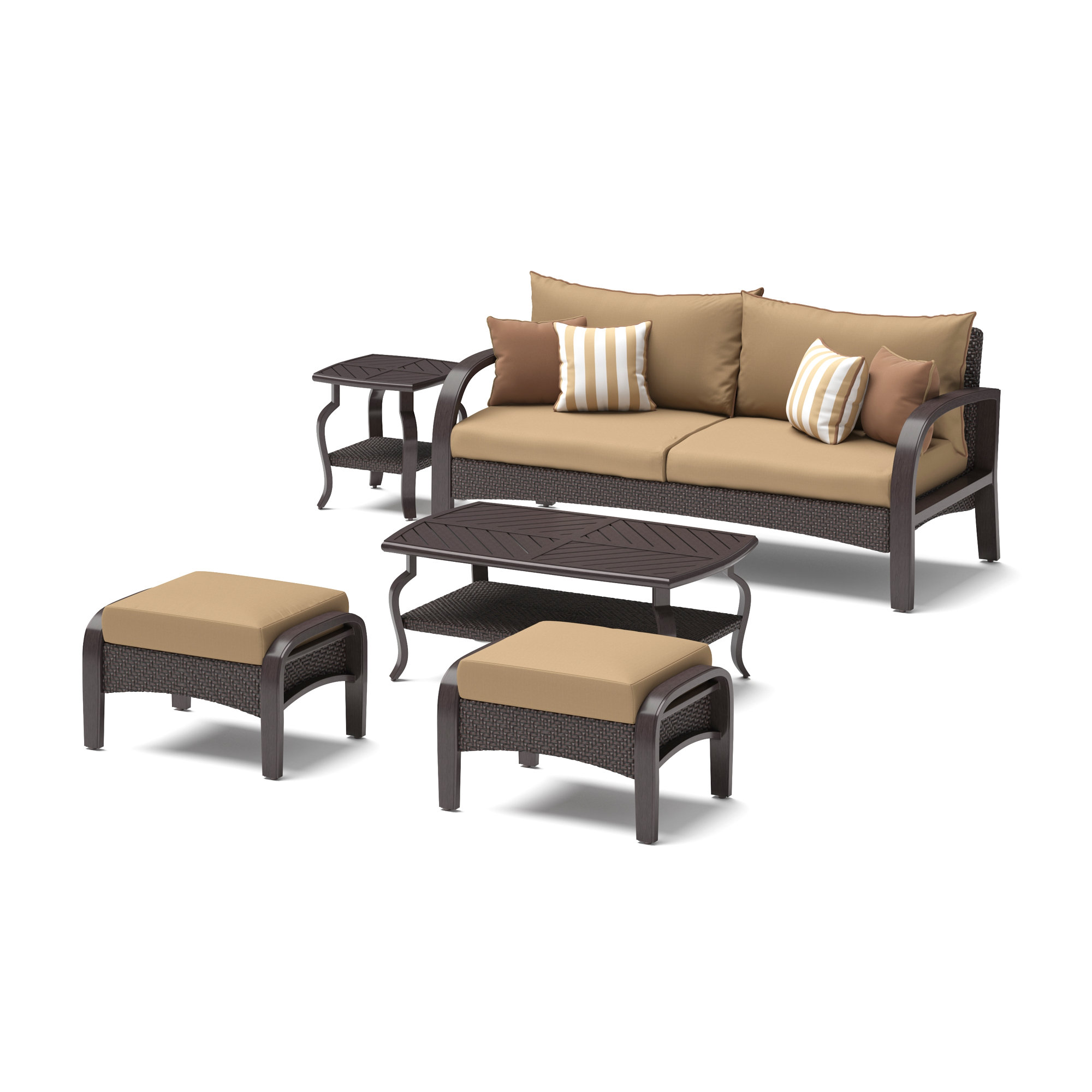 Lark Manor™ Bessye 5 Piece Sunbrella Outdoor Seating Set & Reviews | Wayfair