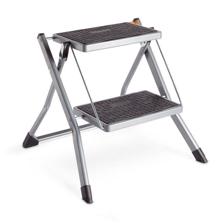VonHaus 2 - Step Steel Folding Small Step Ladder & Reviews | Wayfair.co.uk