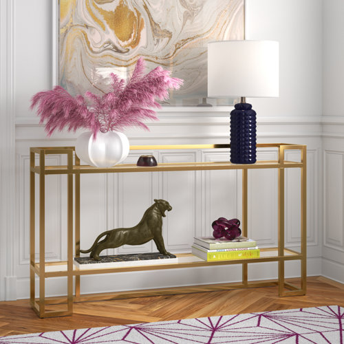 Mercer41 Uriel 52'' Glass Console Table & Reviews | Wayfair