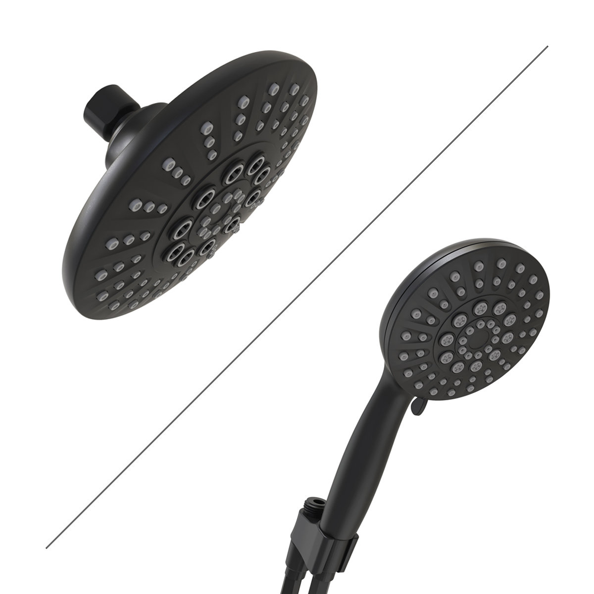 Keeney Manufacturing Company Belanger Retrofit Massage/Jet Dual Shower ...